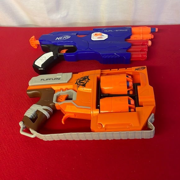 Nerf | Toys | Lot Of 2 Nerf Blaster Elite Strike Mega Air Dart Zombie ...
